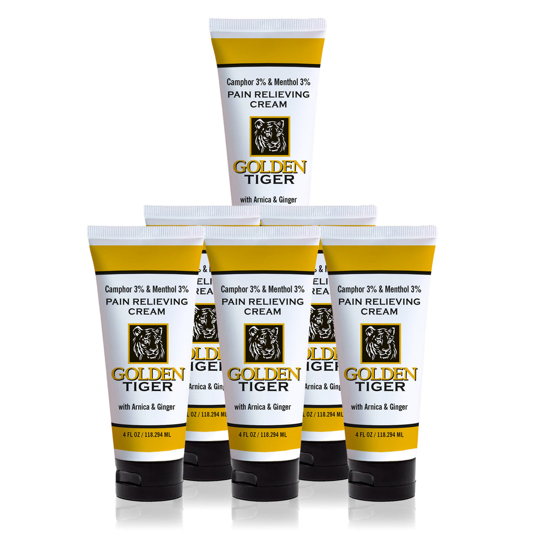 Golden Tiger All Natural Pain Relief Cream, Body Lotion & Massage Oil